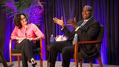 McDonald's President and CEO Don Thompson speaks at Kellogg